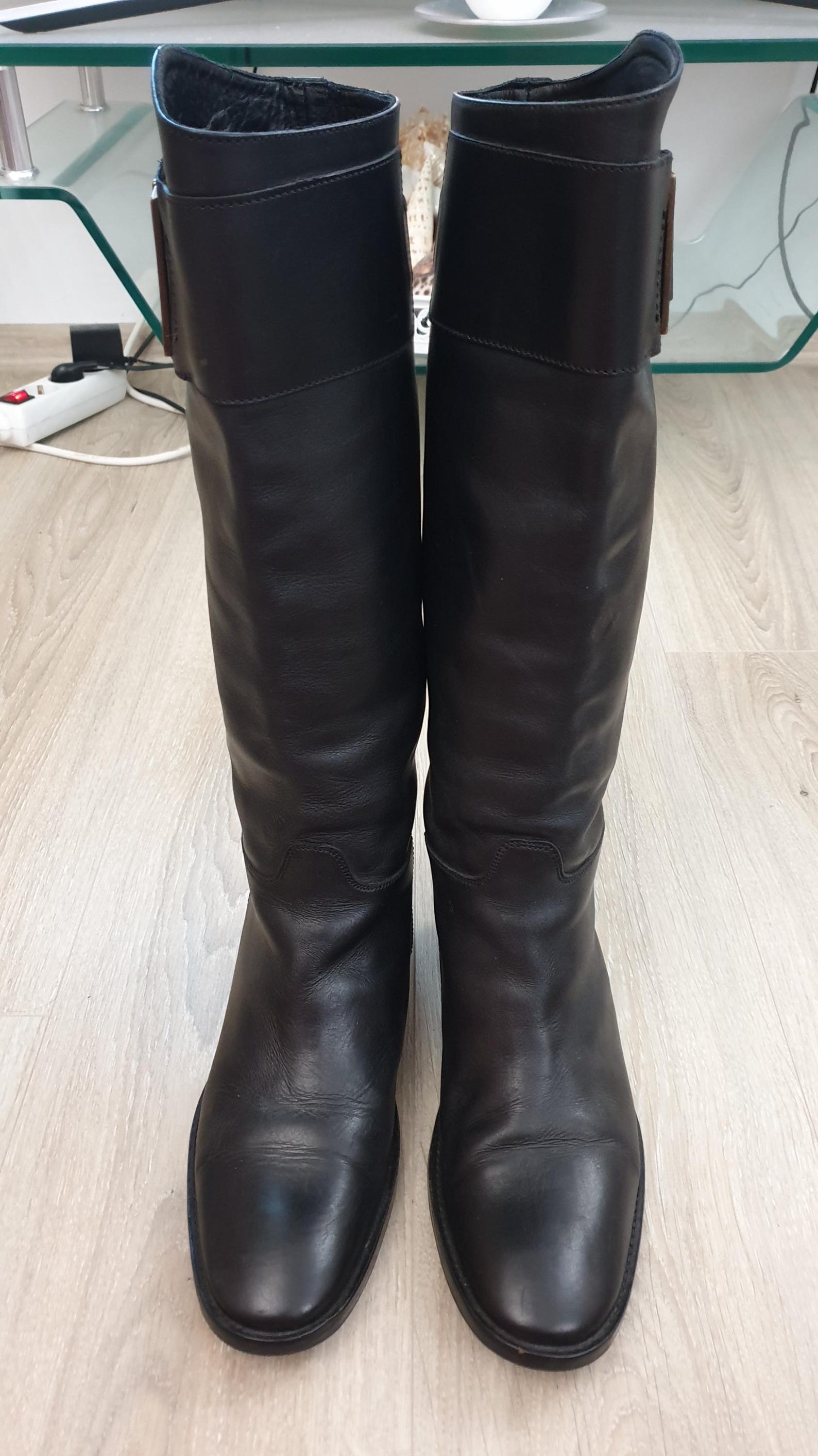 Max Mara Made in Italy RARE Vintage 90' Women's Genuine Leather Knee ...