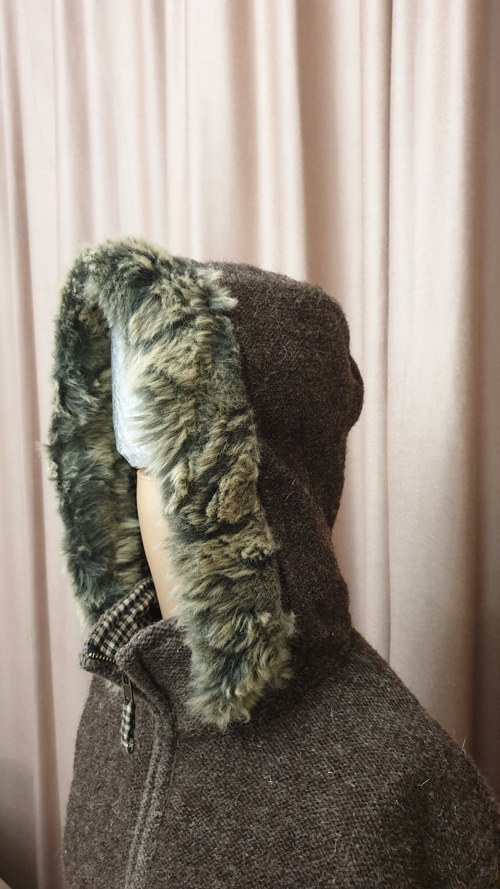 Alpalaya Made in Nepal RARE Trachten Women's Coat With Hood,brown Color ...