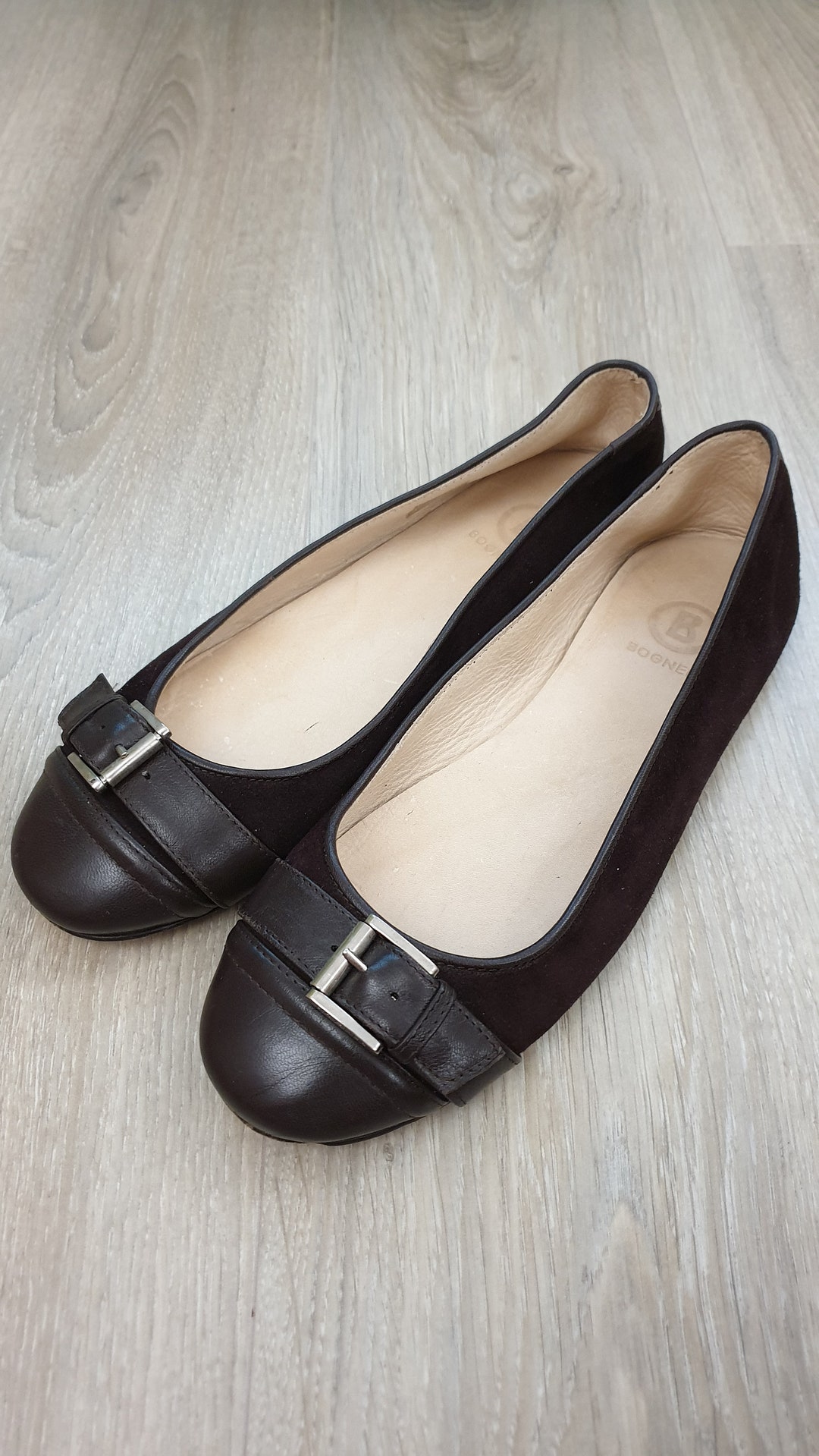 Bogner Made in Italy Top Luxury Genuine Leather/suede Women's Ballet ...