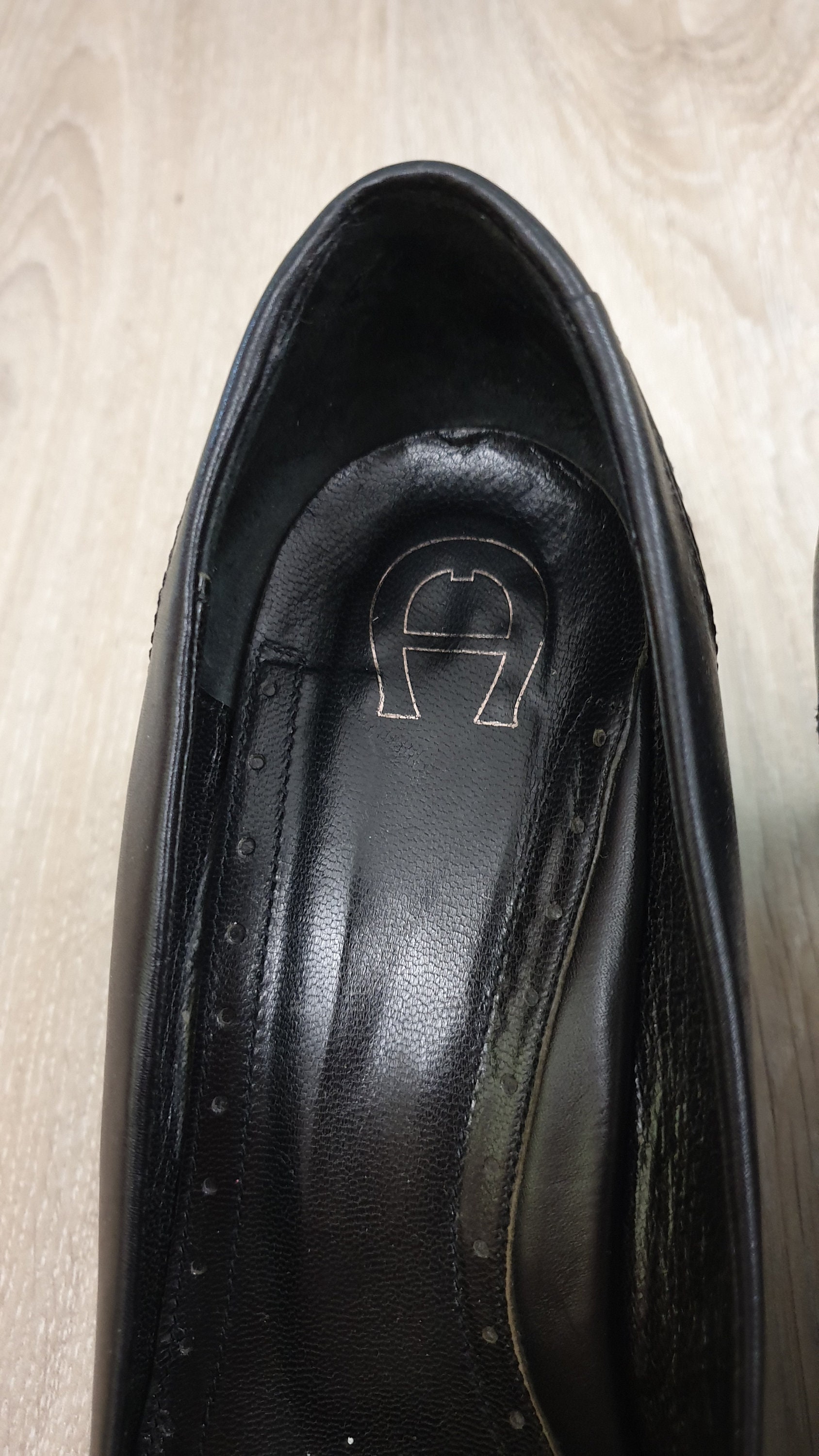 Aigner Made in Italy Top Luxury Women's Genuine Leather Heels Shoes ...