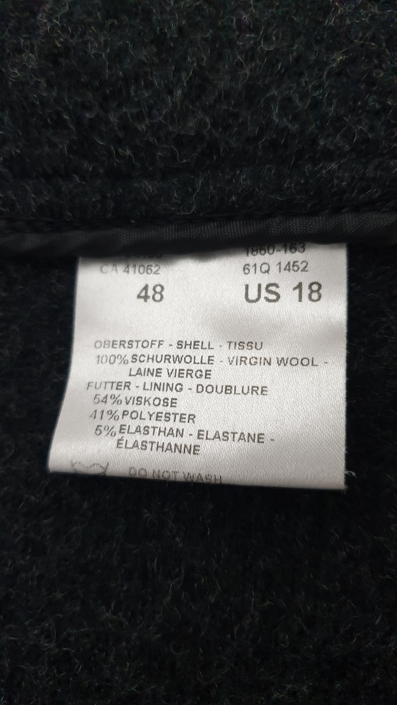 Bogner RARE Luxury Trachten Virgin Wool Jacket, Dark Gray/black Color ...