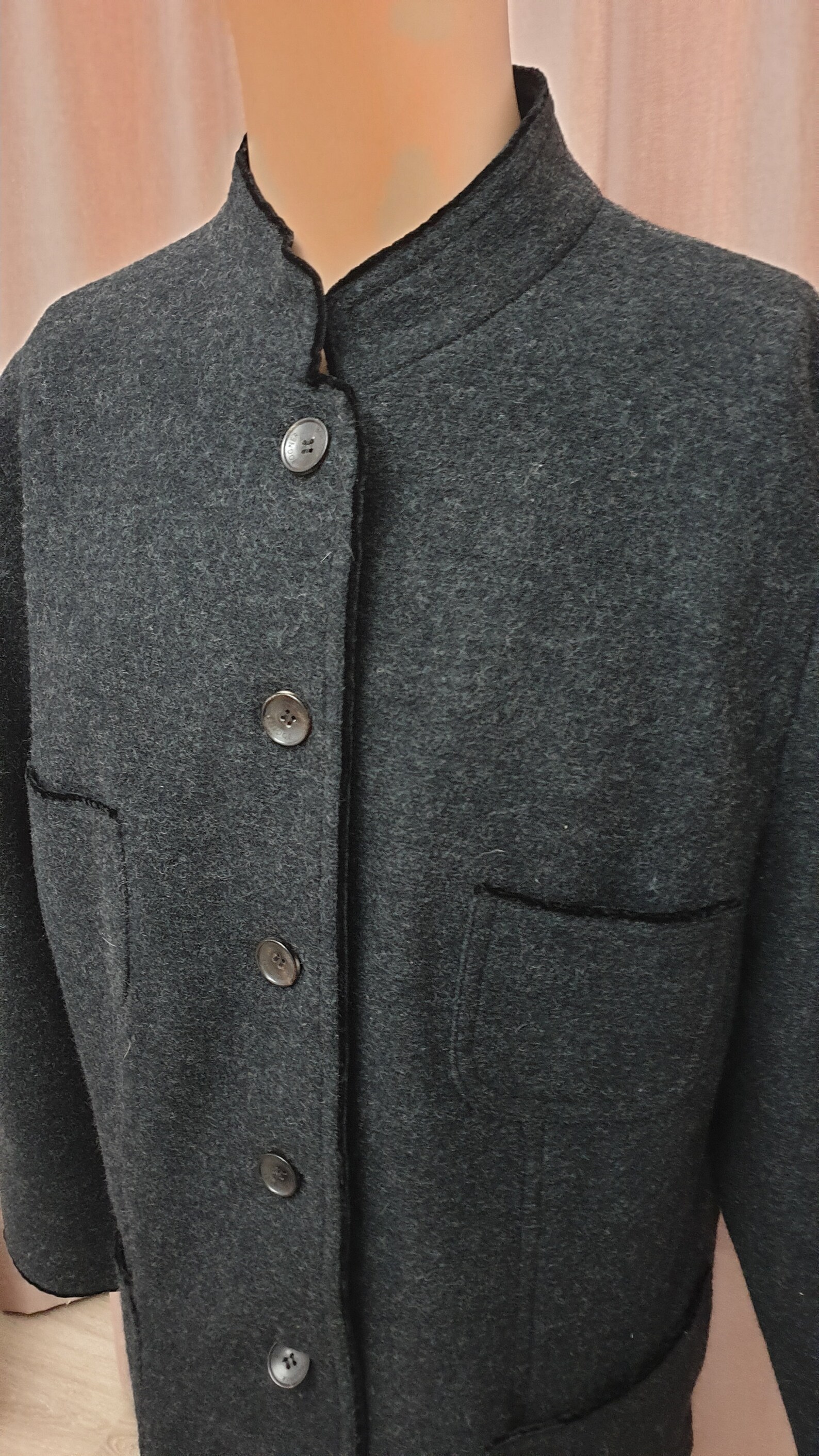 Bogner RARE Luxury Trachten Virgin Wool Jacket, Dark Gray/black Color ...