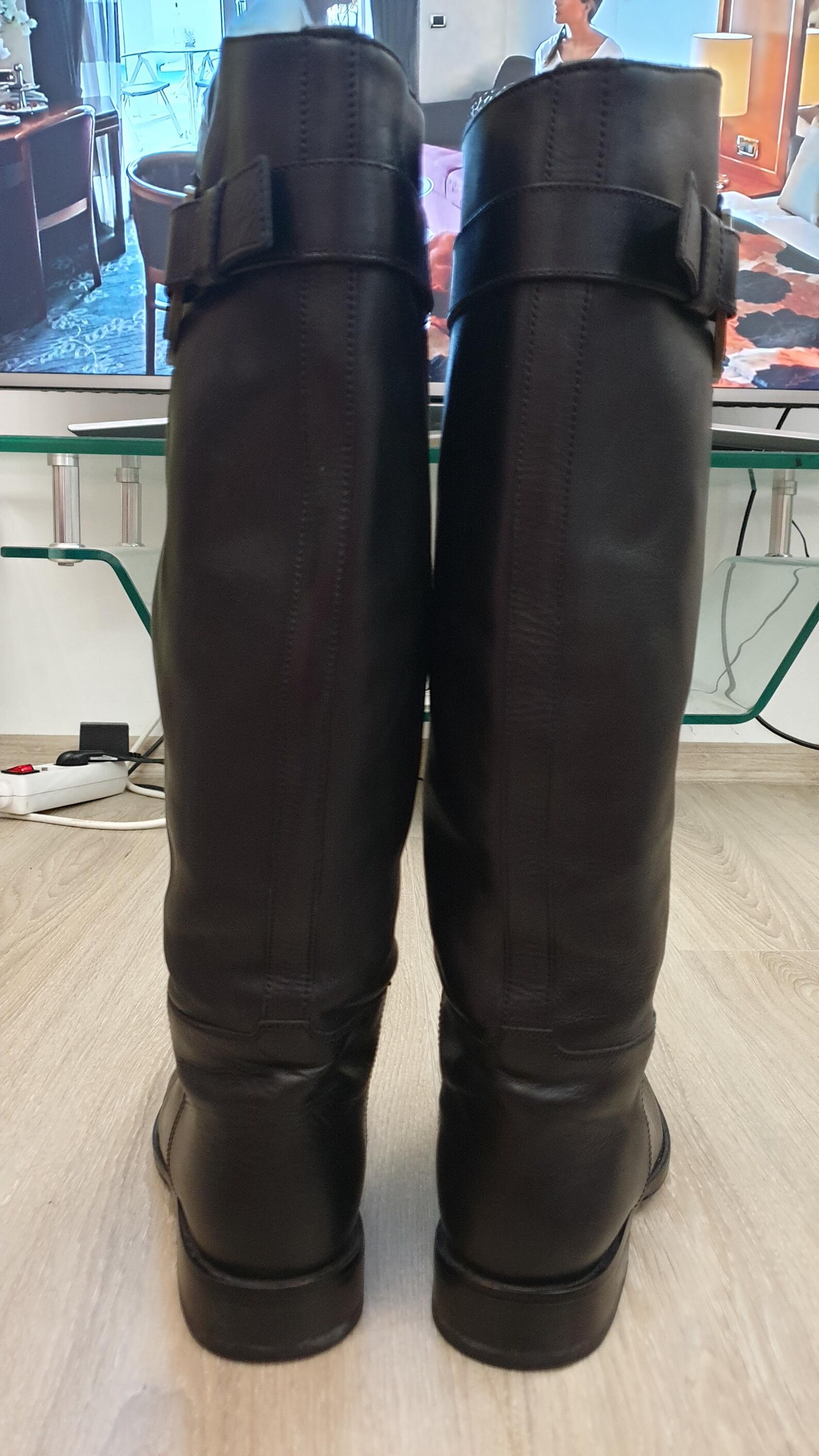 Max Mara Made in Italy RARE Vintage 90' Women's Genuine Leather Knee ...