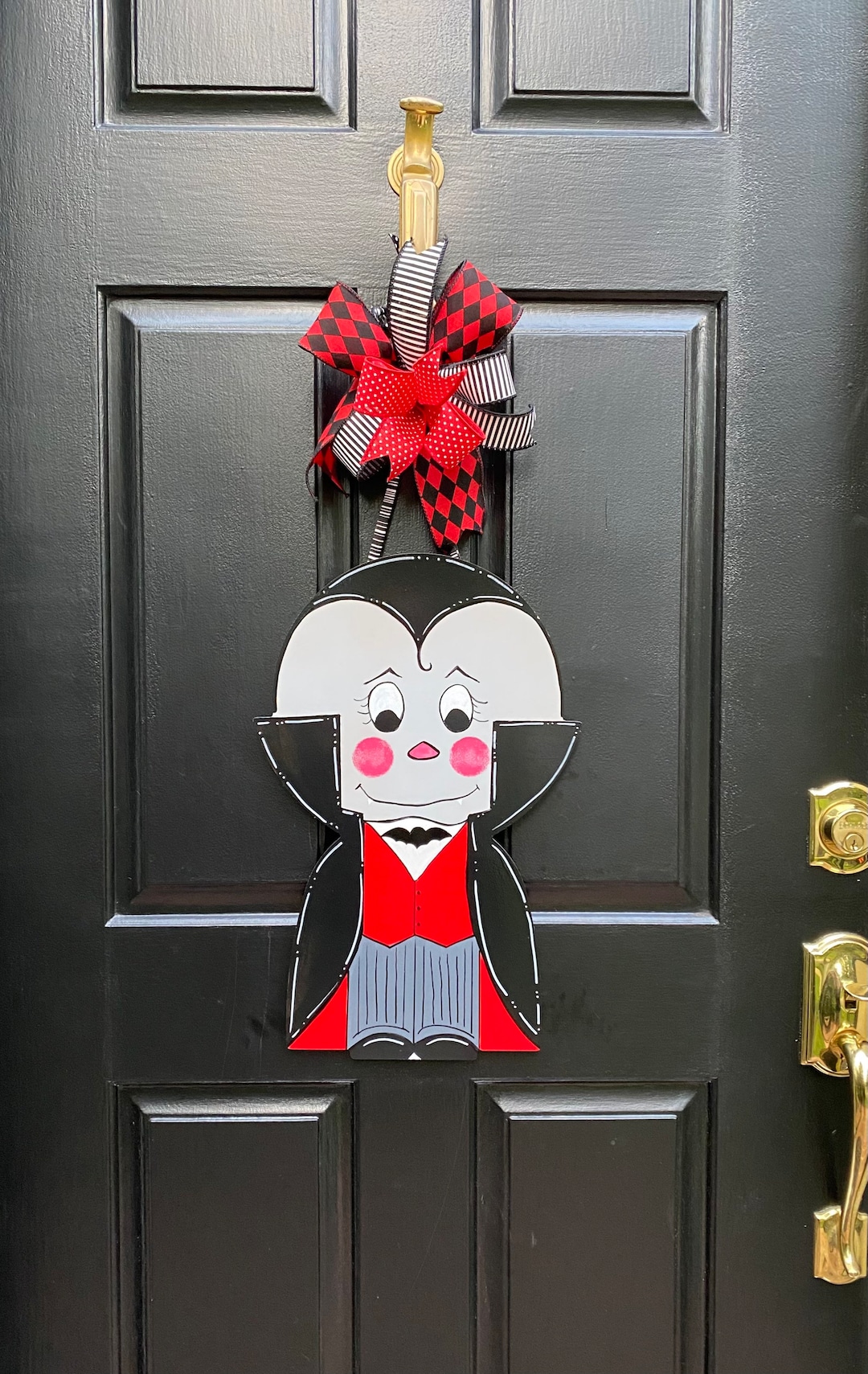 Cute Vampire Door Hanger/ Halloween Door Hanger/ Bats/ Kids Halloween ...