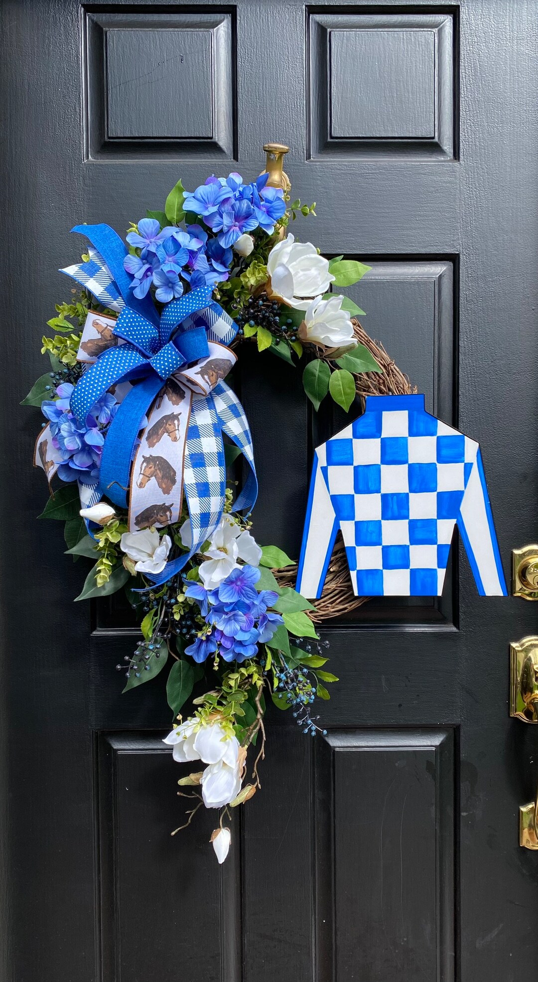 Jockey Silk Wreath/ Derby Wreath/ Horse Racing Wreath/ Equine Wreath ...