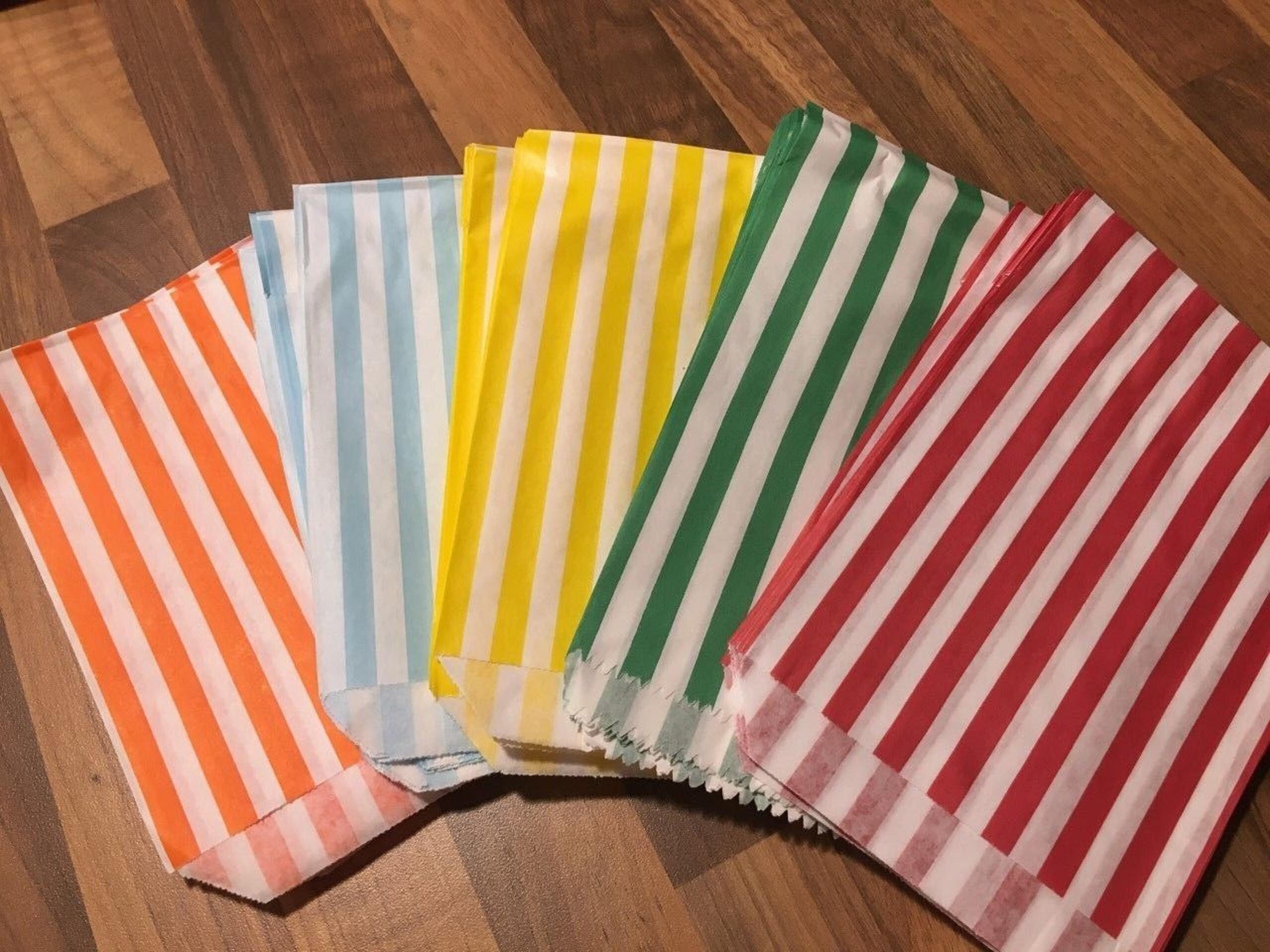 100 Striped candy bags for Sweet Favour buffet Cart Wedding | Etsy