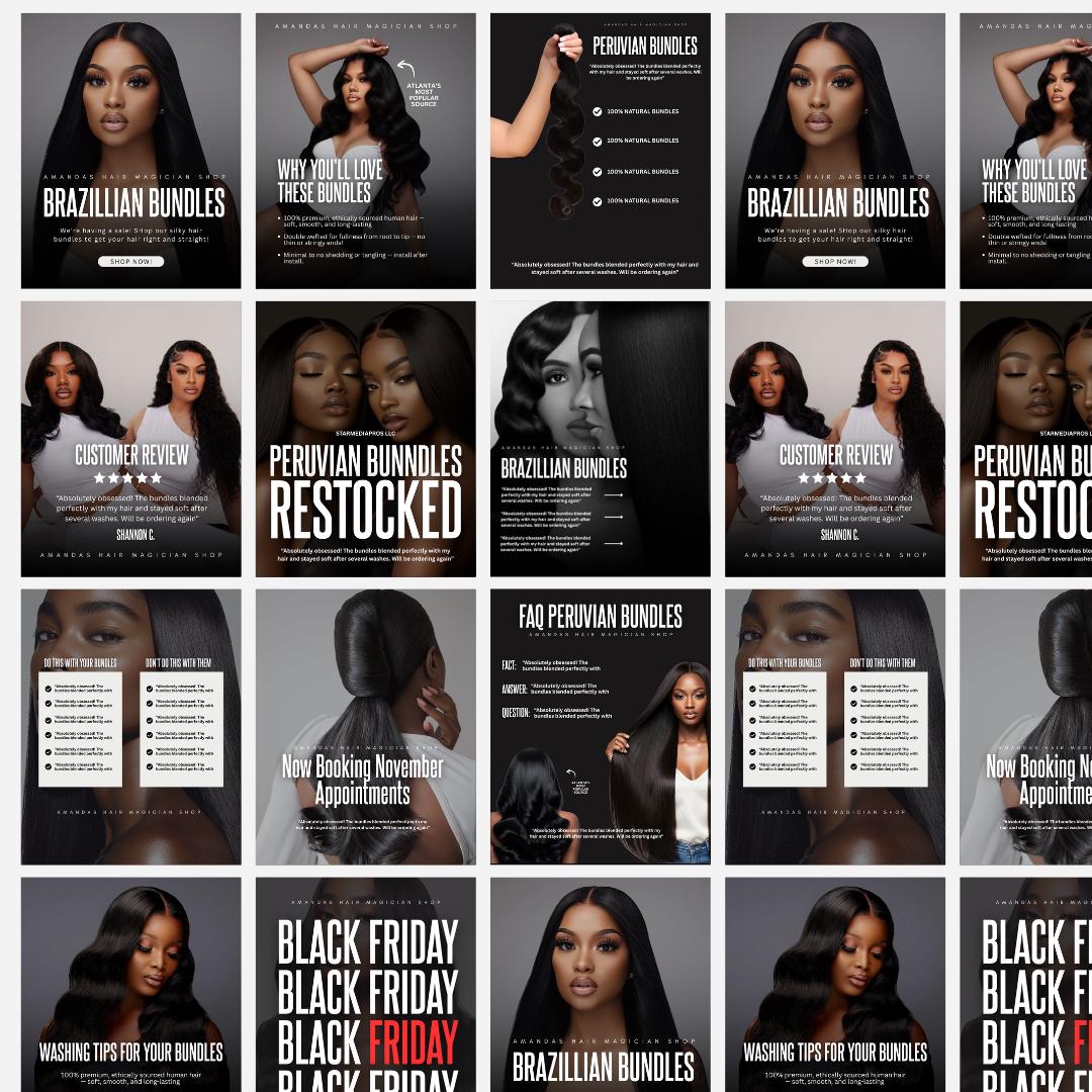 20 Luxury Hair Instagram Posts |DIY Hair Price List Flyer | Wig Sale ...