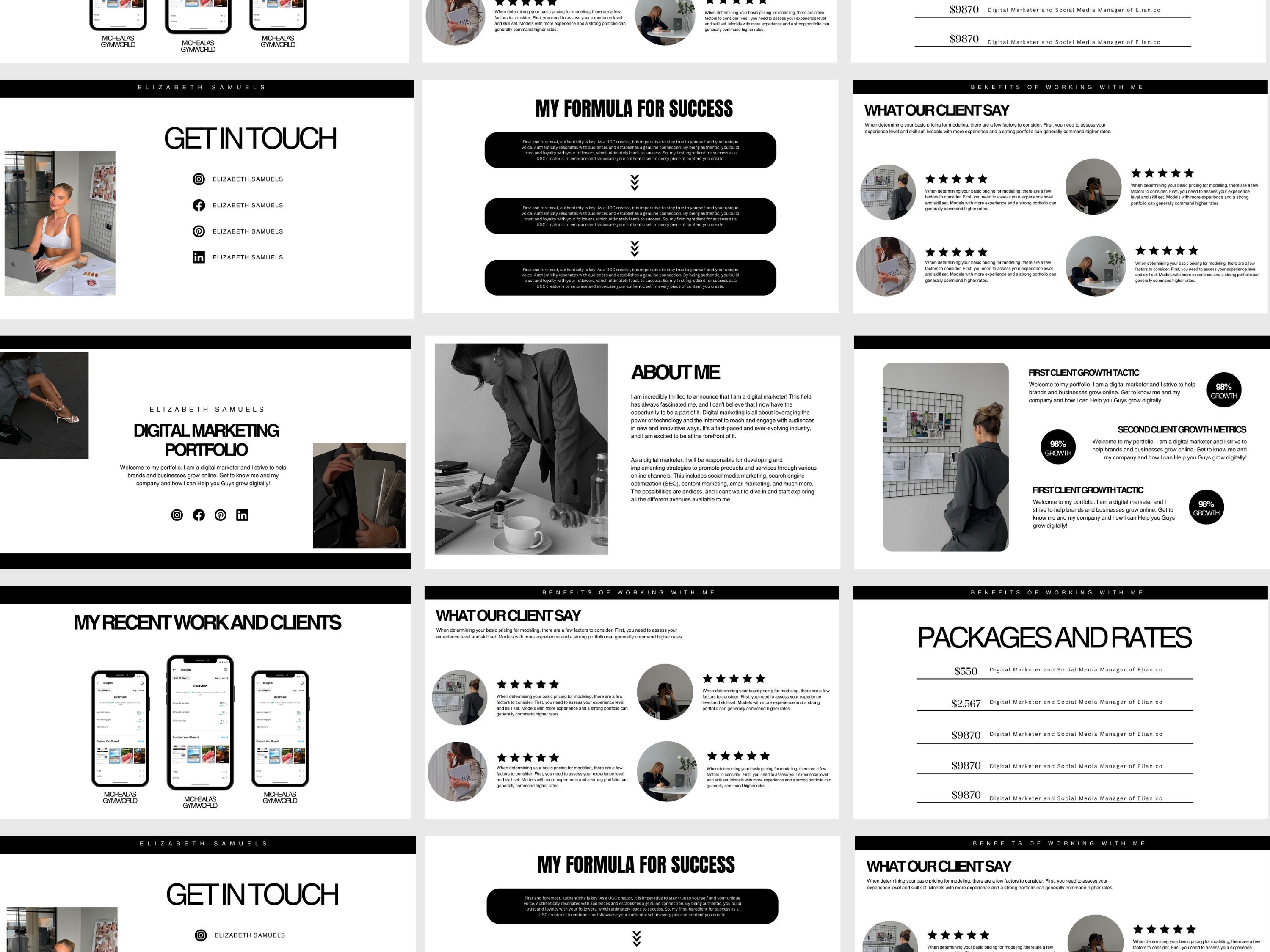 Digital Marketing Portfolio Template, Digital Marketer Template ...