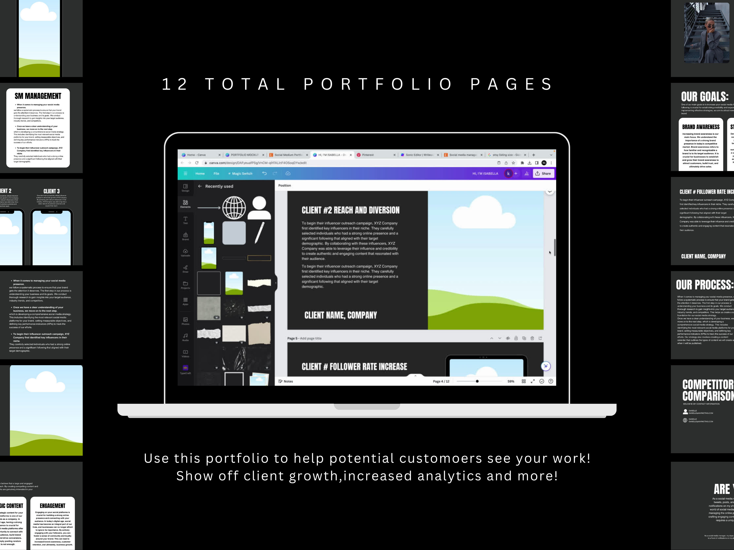 Aesthetic Social Media Portfolio Template | Social Media Portfolio ...