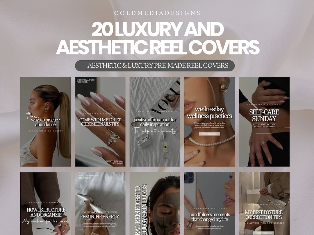 20 Reel Templates | Aesthetic Reel Covers | Reel Cover Template ...