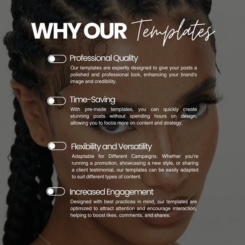 20 Hair Instagram Posts |hairstylist Instagram Templates |black Hair ...