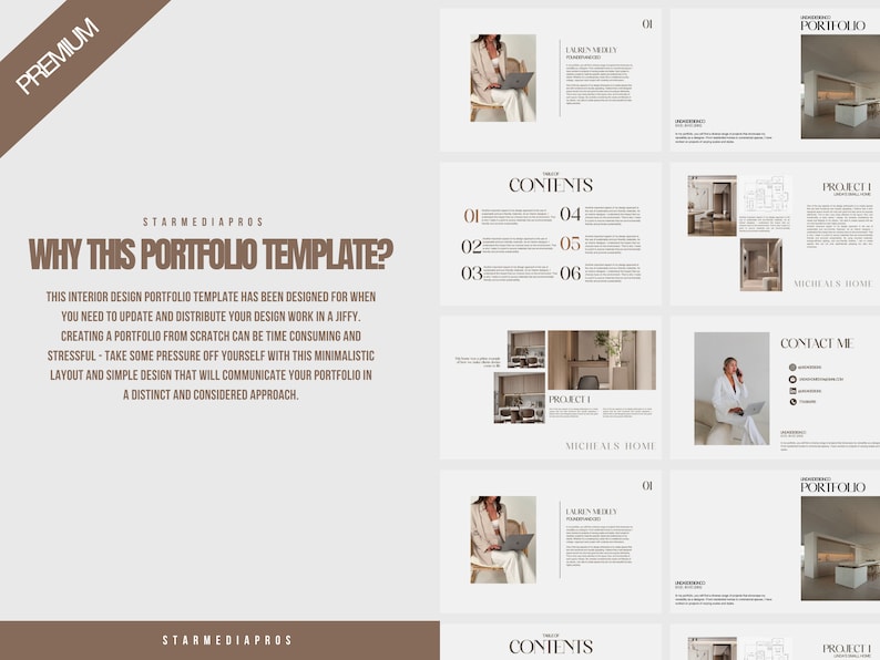 Interior Designer Portfolio Template | Interior Design Canva Portfolio ...