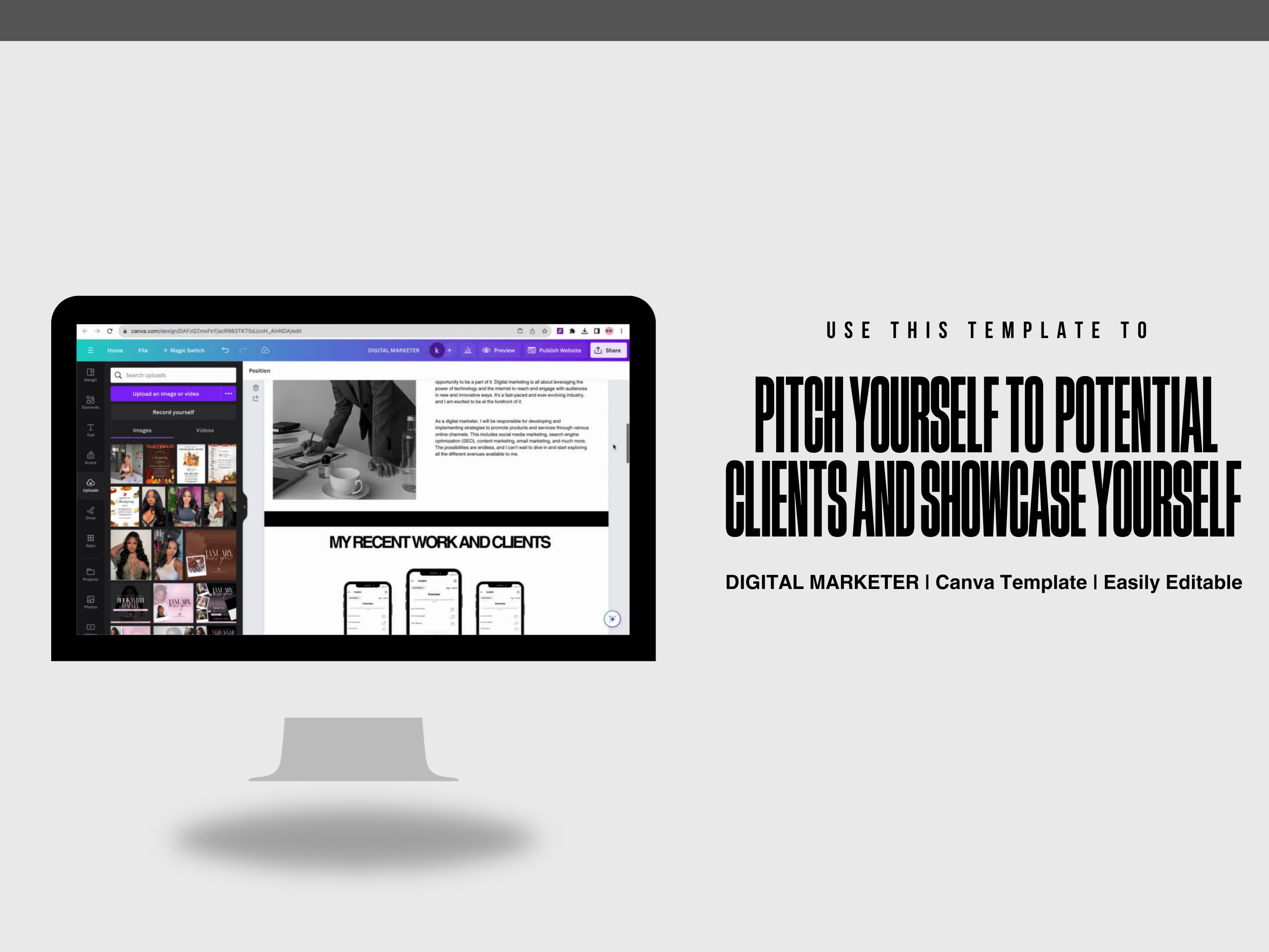Digital Marketing Portfolio Template, Digital Marketer Template ...