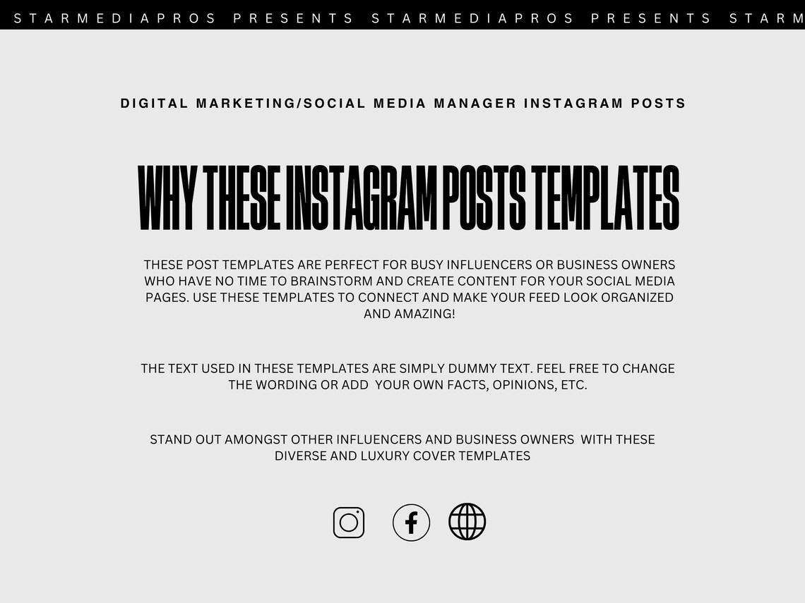20 Instagram Posts Templates Marketing Templates Instagram Engagement ...