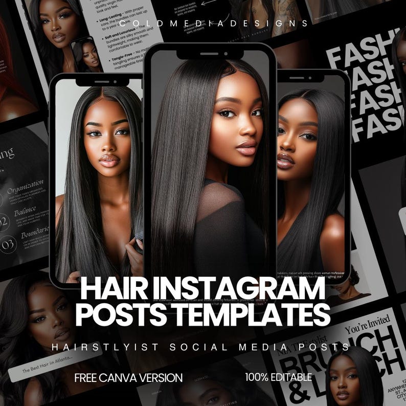 Luxury Hair Templates for Instagram | Hairstylists Instagram Posts ...