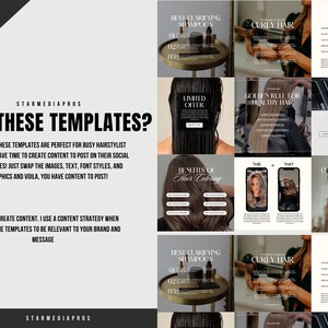 15 Luxury Hair Templates | Hairstylist Instagram Post | Hair Instagram ...