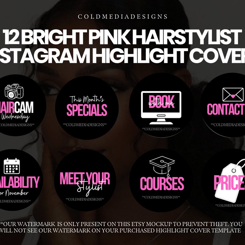 Pink Salon Ig Highlights - Etsy