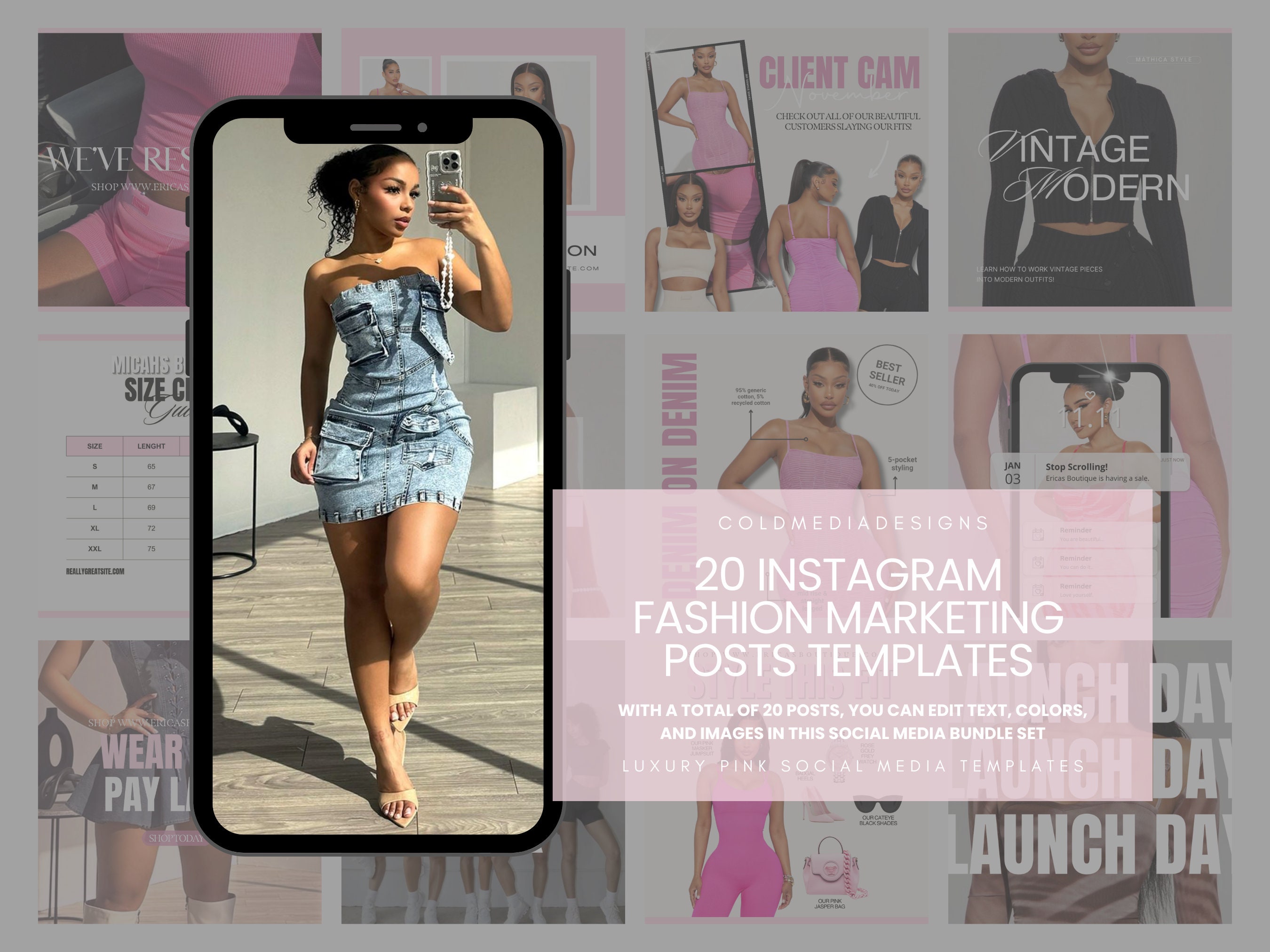 Fashion Instagram Posts Template | Fashion Influencer | Style Canva ...