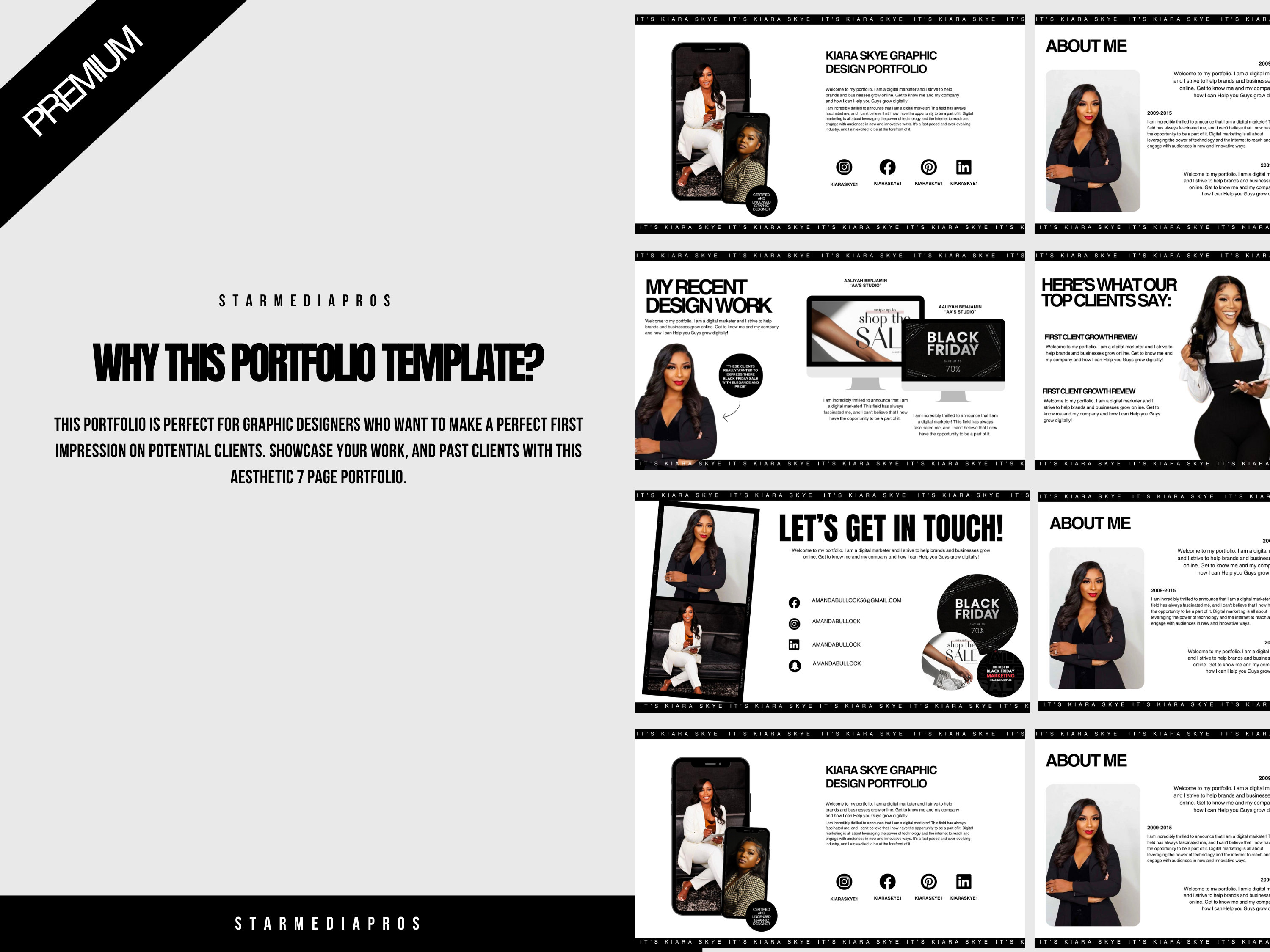 Portfolio Template | Freelancer Portfolio | Upwork Portfolio | Graphic ...