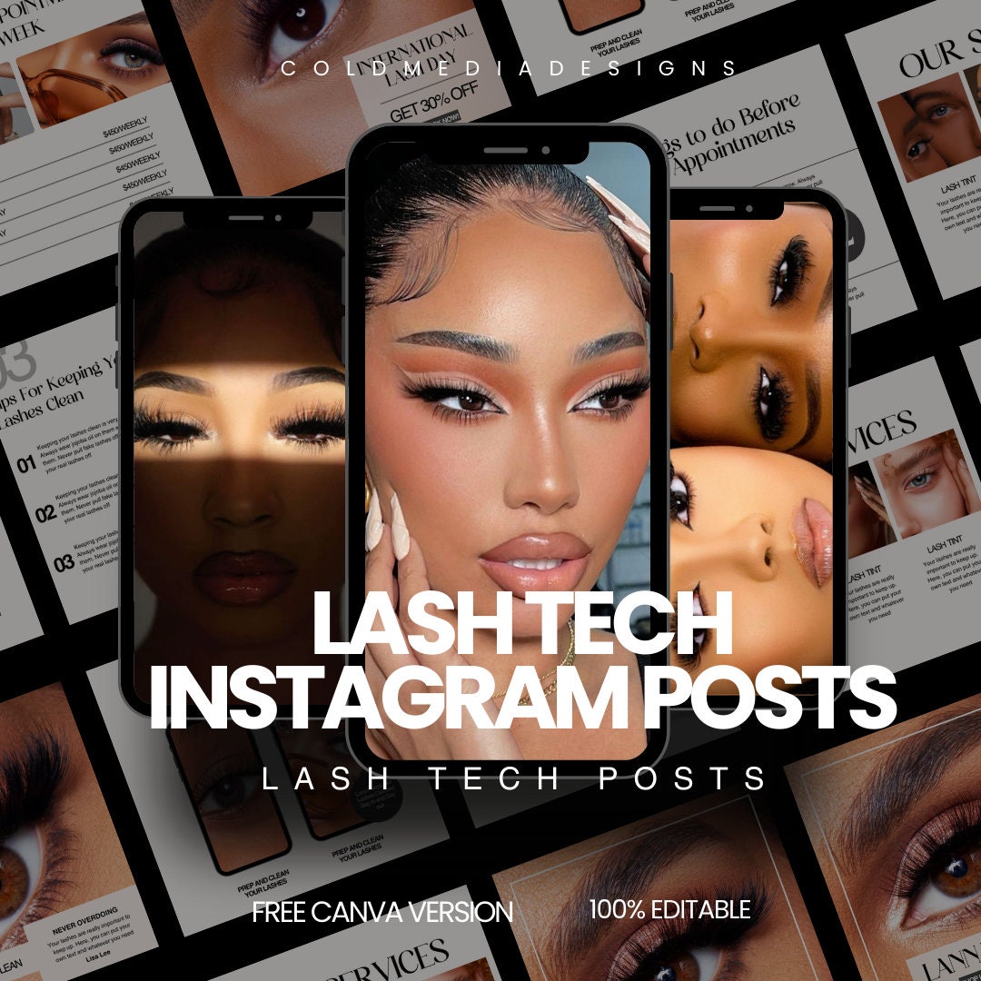 Lash Instagram Posts | Lash Acuity | Lash Tech Instagram Post Templates ...