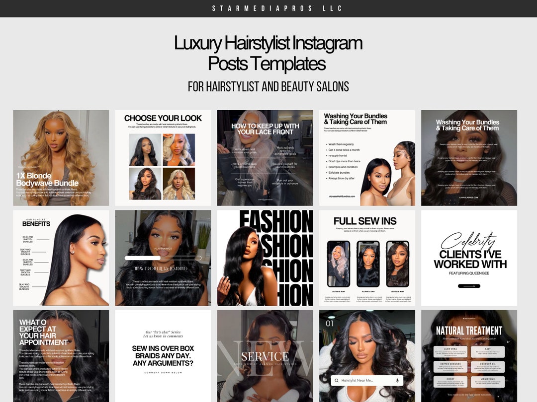 Hairstylist Instagram Posts Templates | Hair Salon Instagram ...
