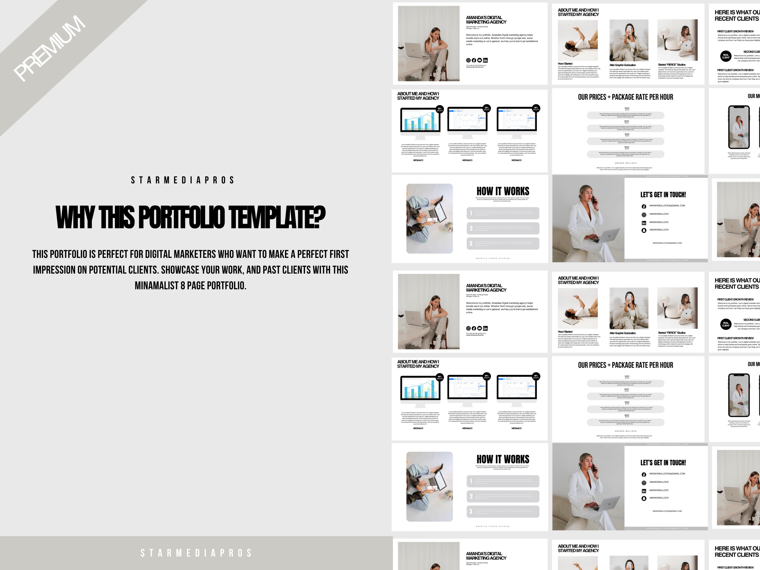 Social Media Manager Portfolio Template | Minimalist Digital Marketing ...