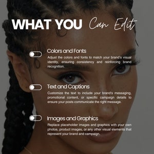 20 Hair Instagram Posts |hairstylist Instagram Templates |black Hair ...