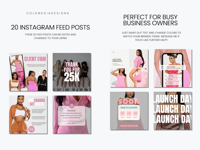 Fashion Instagram Posts Template | Fashion Influencer | Style Canva ...