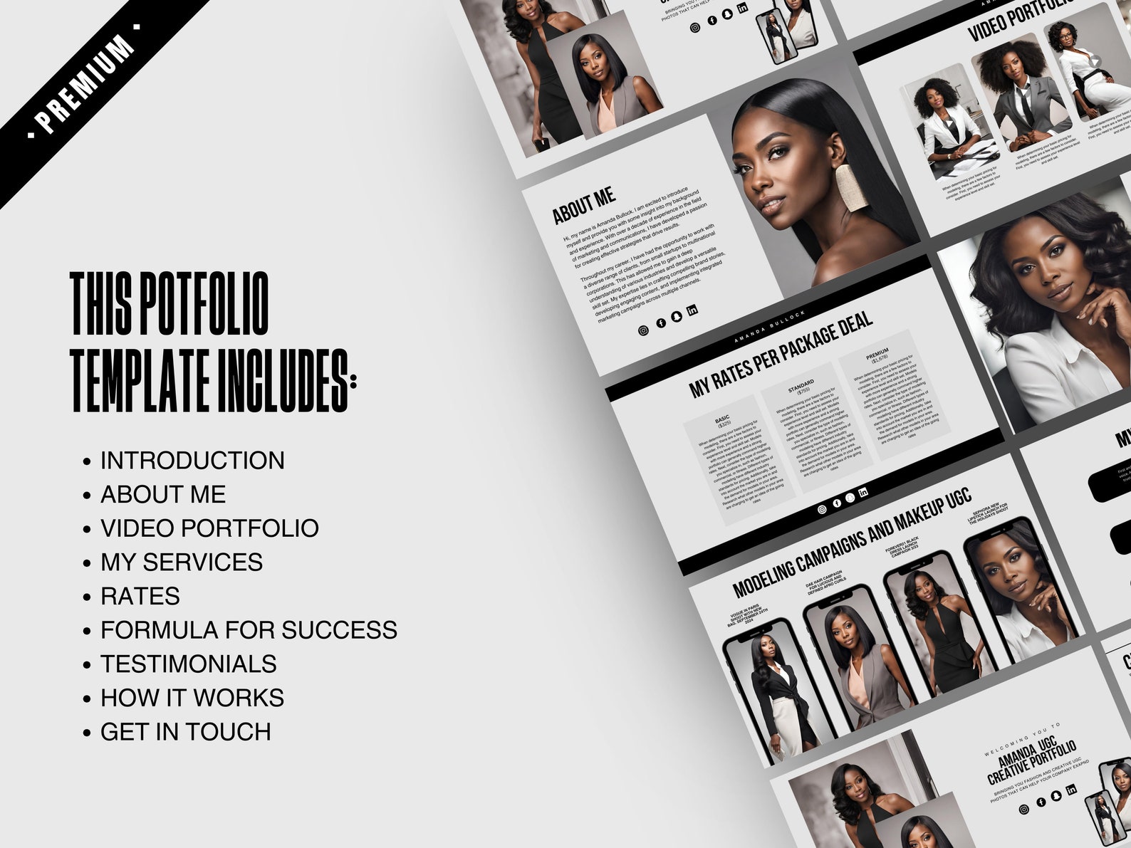UGC Portfolio Editable Template | Influencer Portfolio Template | UGC ...