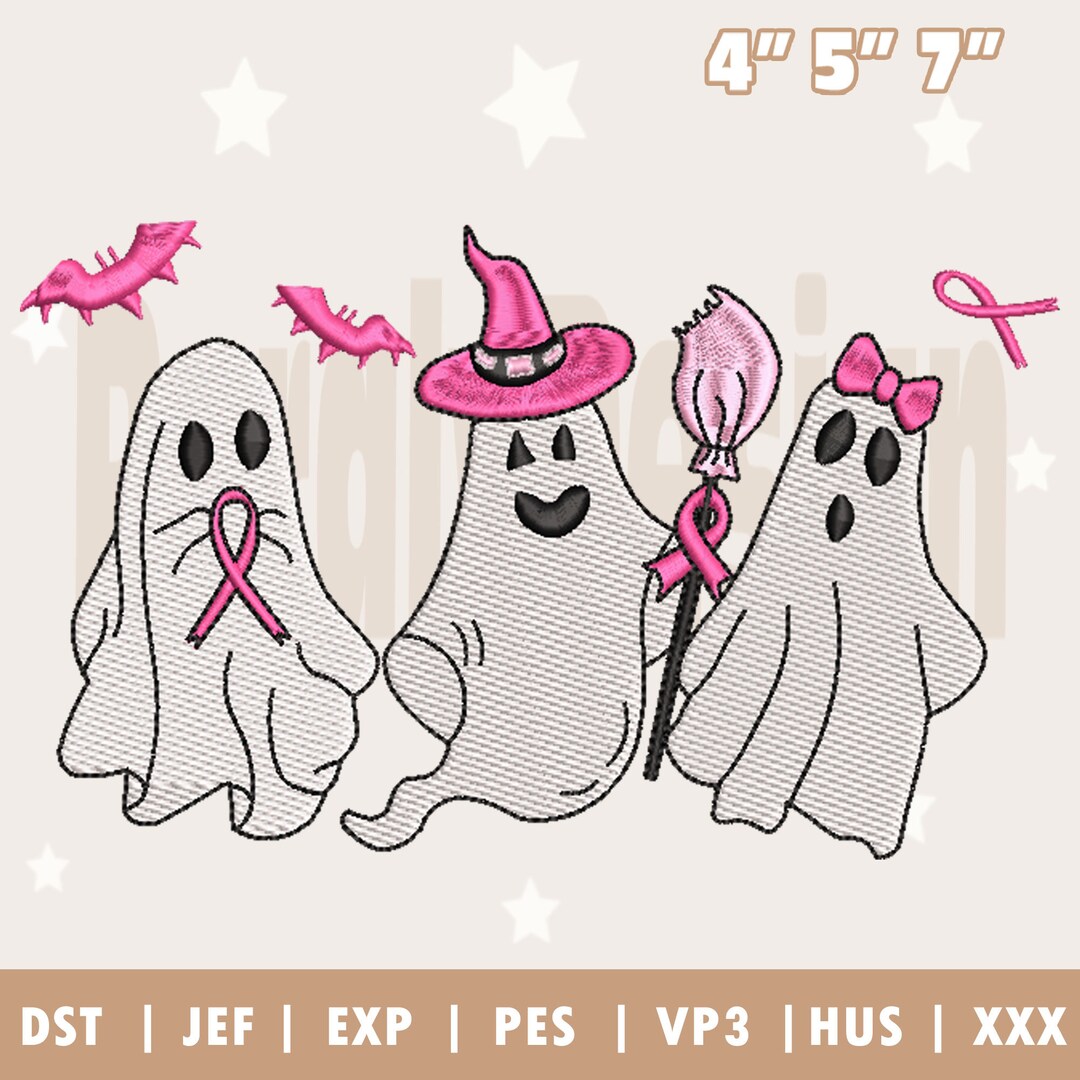 Halloween Cancer Awareness Embroidery Design on Wednesday We - Etsy