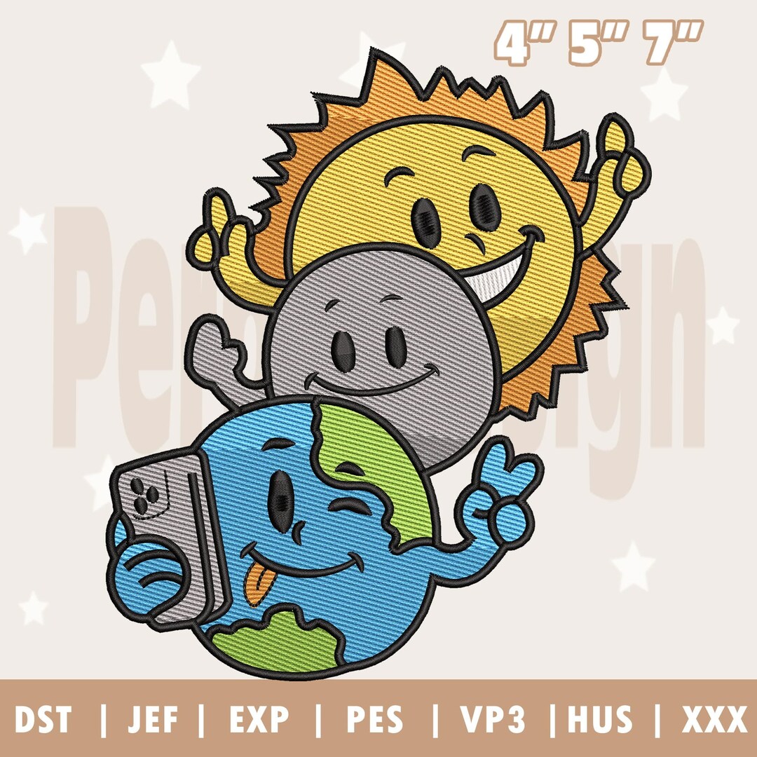 Total Solar Eclipse 2024 Embroidery Design, Solar Eclipse April 8th ...