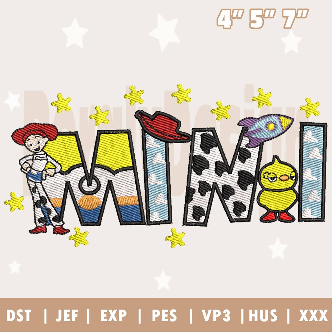 Cute Cartoon Mini Mouse Embroidery Designs, Funny Mom Designs, Movie ...