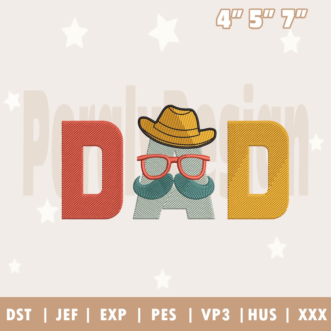Funny Dad Embroidery Design, Fathers Day Embroidery Design, Father Day ...