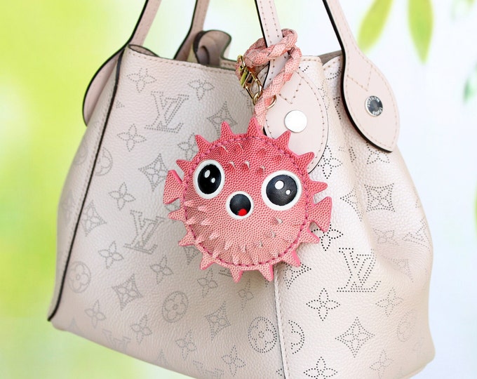 Globe/blow/puffer Fish 3D Leather Fish/sea Animal Keychain Keyring ...