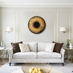 Gold Eye Wall Decor Abstract Acrylic Pour Painting Ready to - Etsy