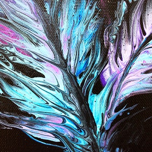 Fallen Angel Pastel Feathers Wall Art Acrylic Pour Painting - Etsy