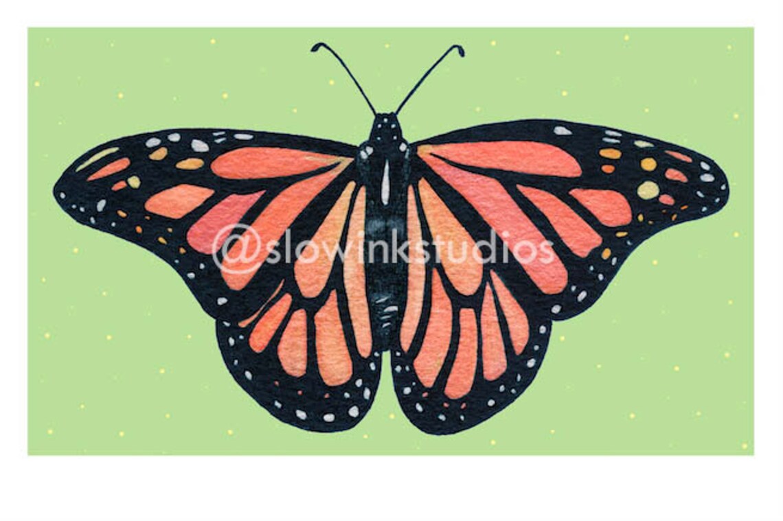 Monarch Butterfly Print | Etsy