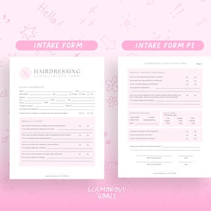 Hair Stylist Forms, Editable Hair Consent Templates, Hair Stylist ...