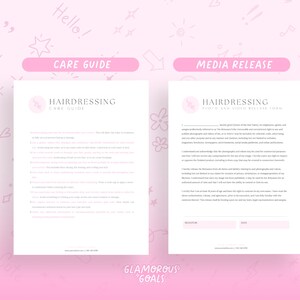 Hair Stylist Forms, Editable Hair Consent Templates, Hair Stylist ...