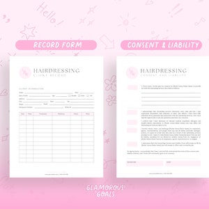 Hair Stylist Forms, Editable Hair Consent Templates, Hair Stylist ...