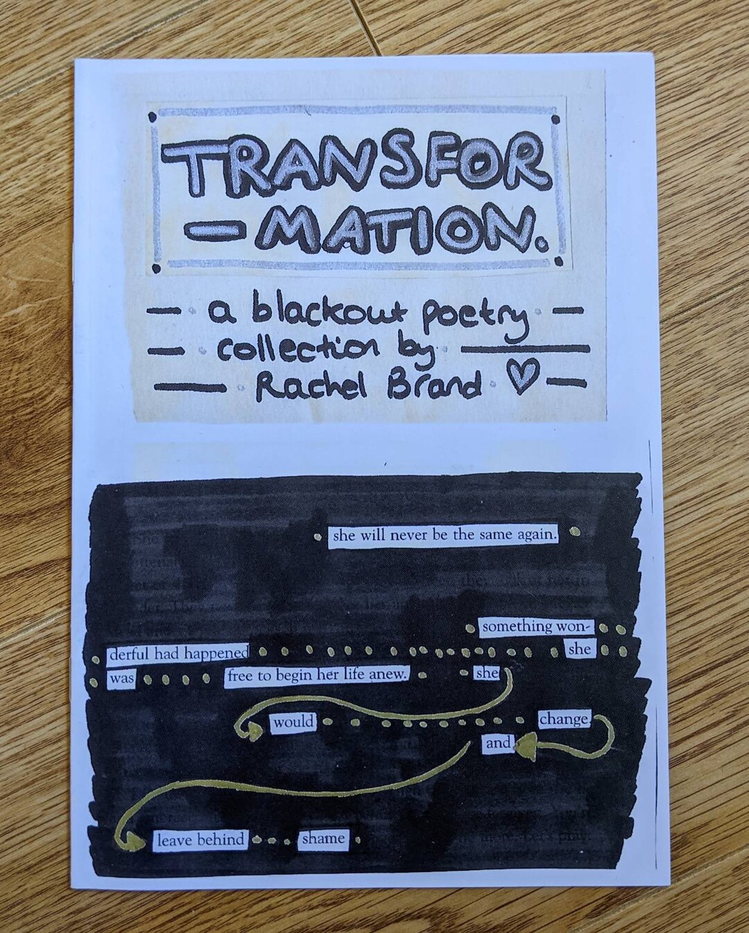 Transformation: a Blackout Poetry Collection - Etsy