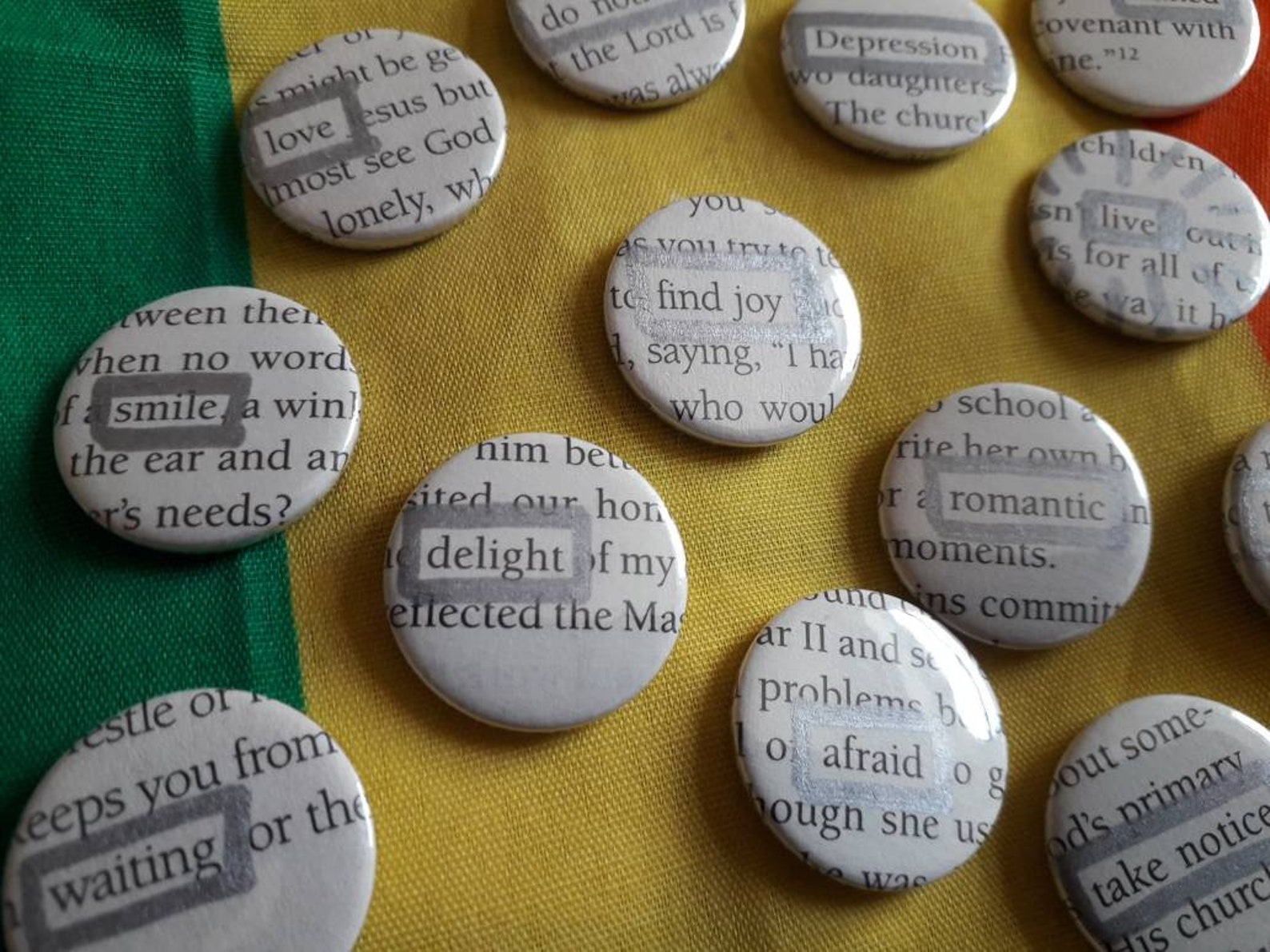 Recycled Book Badges | Etsy