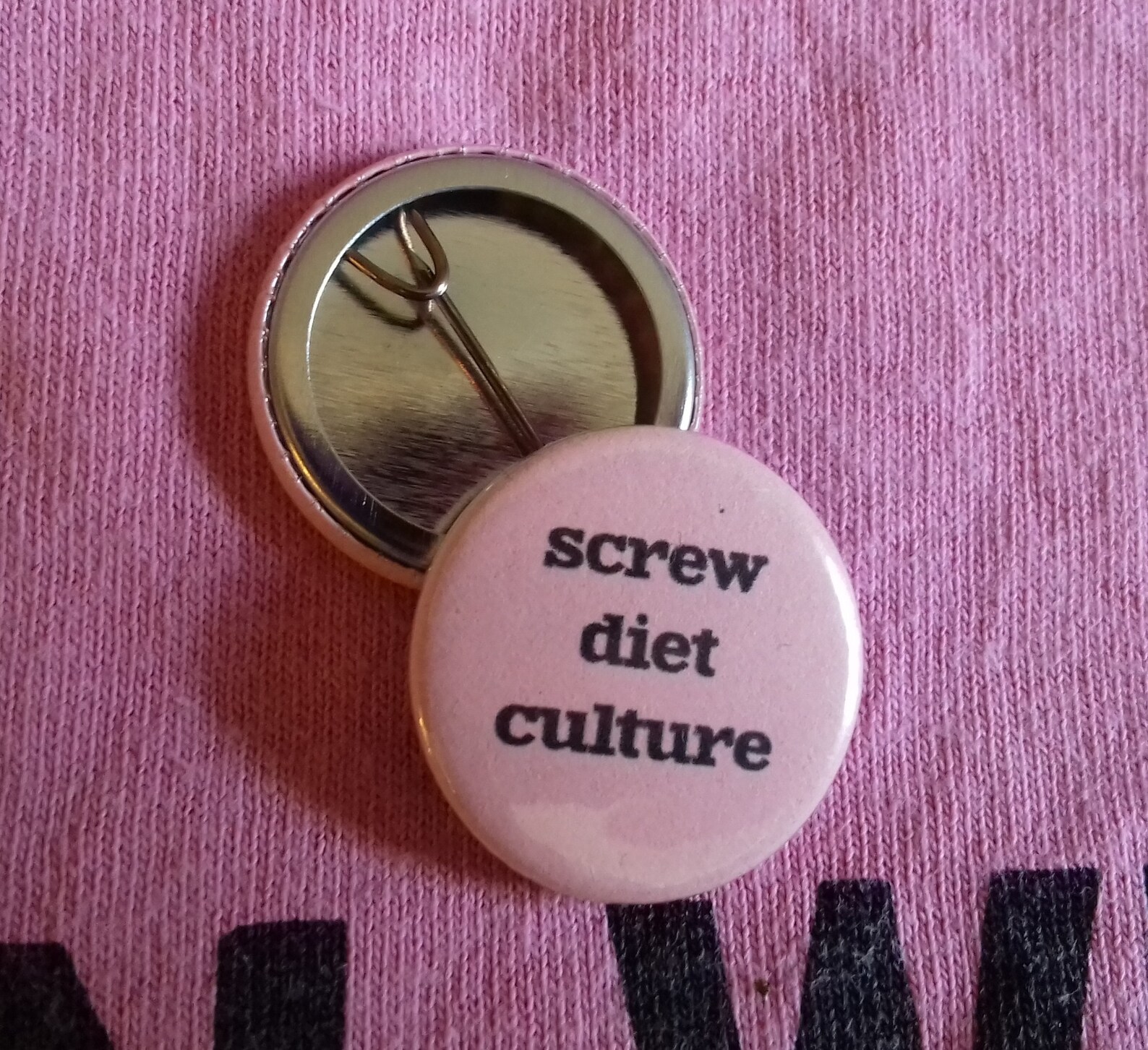 Screw Diet Culture Button Badge | Etsy