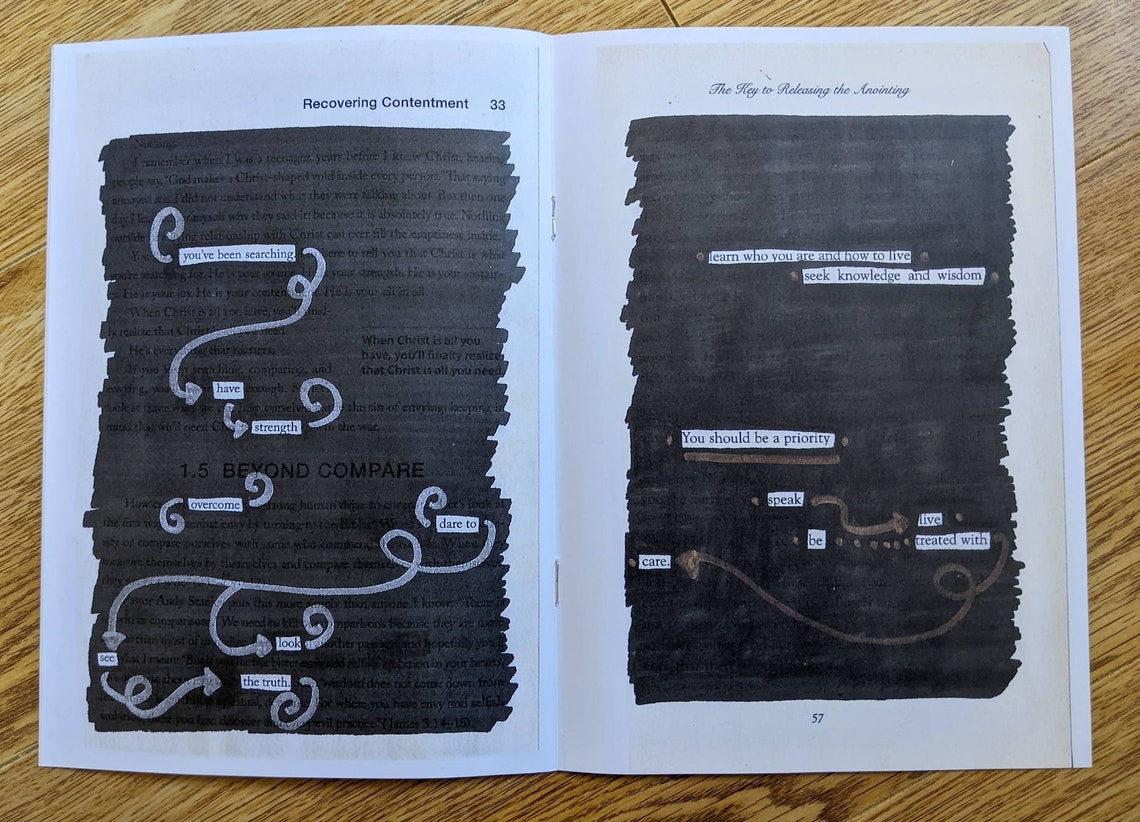 Transformation: a Blackout Poetry Collection - Etsy