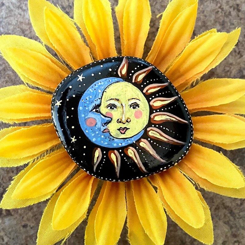 Stars Painted Rock - Etsy