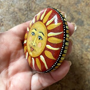 Hand Painted Rock sun Love by Inspirationrocks4u - Etsy