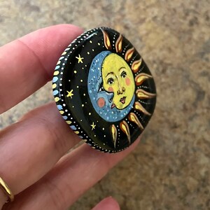 Hand Painted Rock Solar Eclipse 2024 moon & Sun by Inspirationrocks4u ...