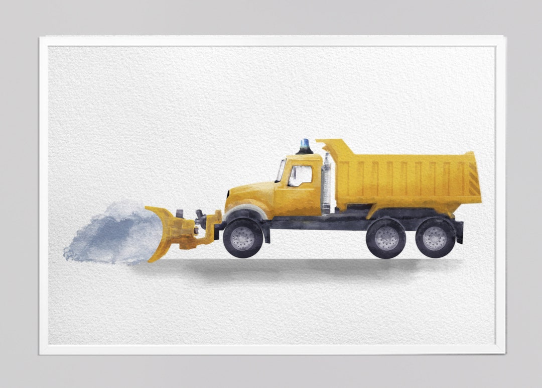 SNOW PLOW Poster Digital Drawing Child's Room Decor Vehicle Download ...