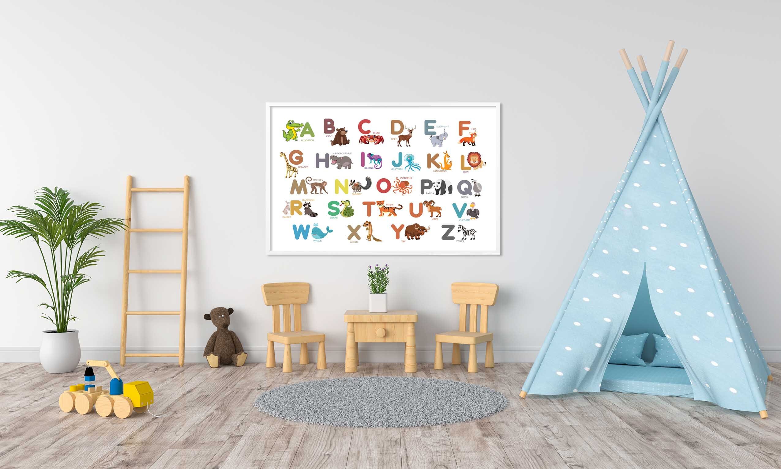 ANIMAL Poster ALPHABET INSTANT Download Unique Toddler Toys - Etsy