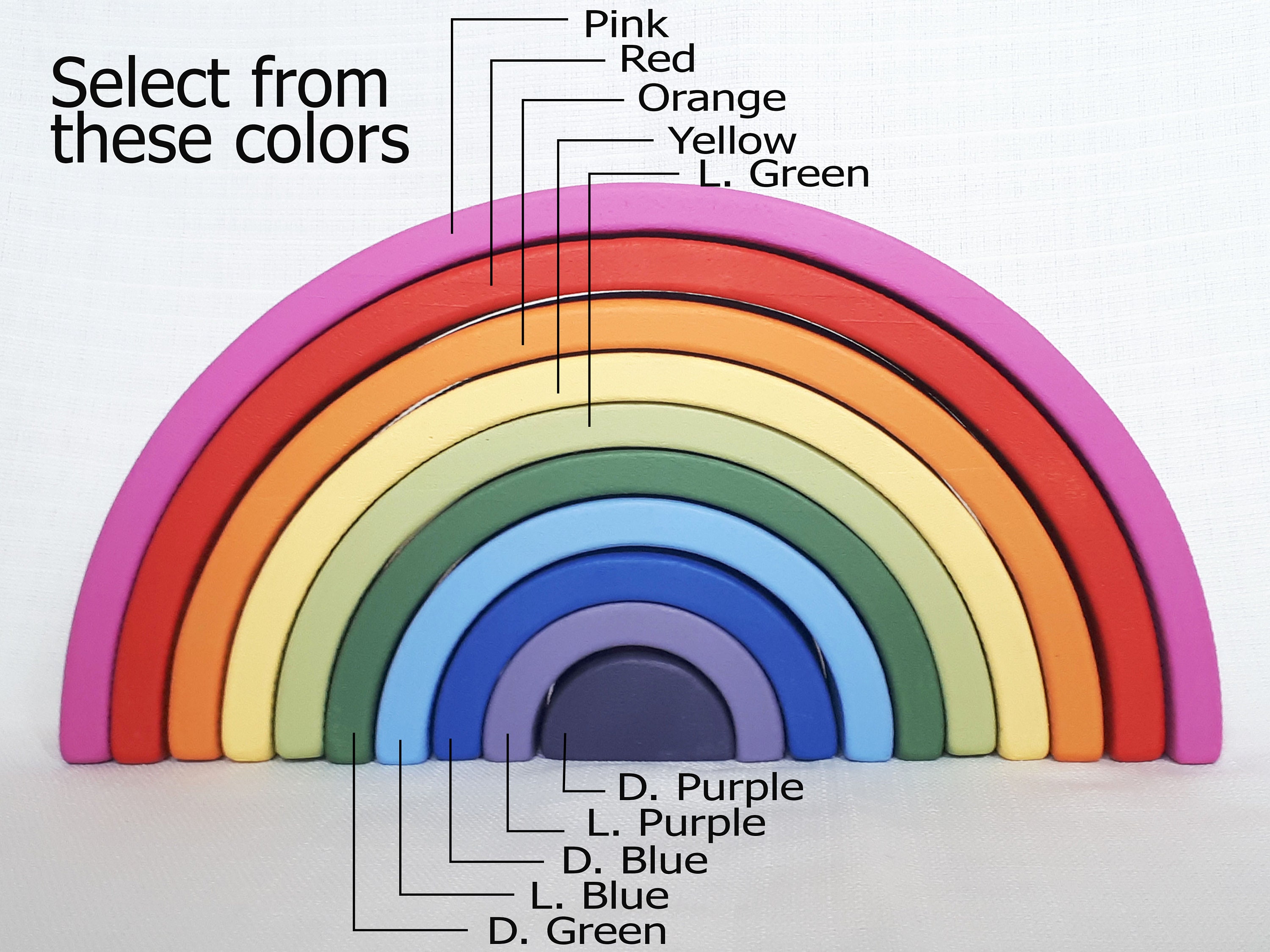 Build Your Own Rainbow 10 Piece Wooden Toy Rainbow. - Etsy Canada